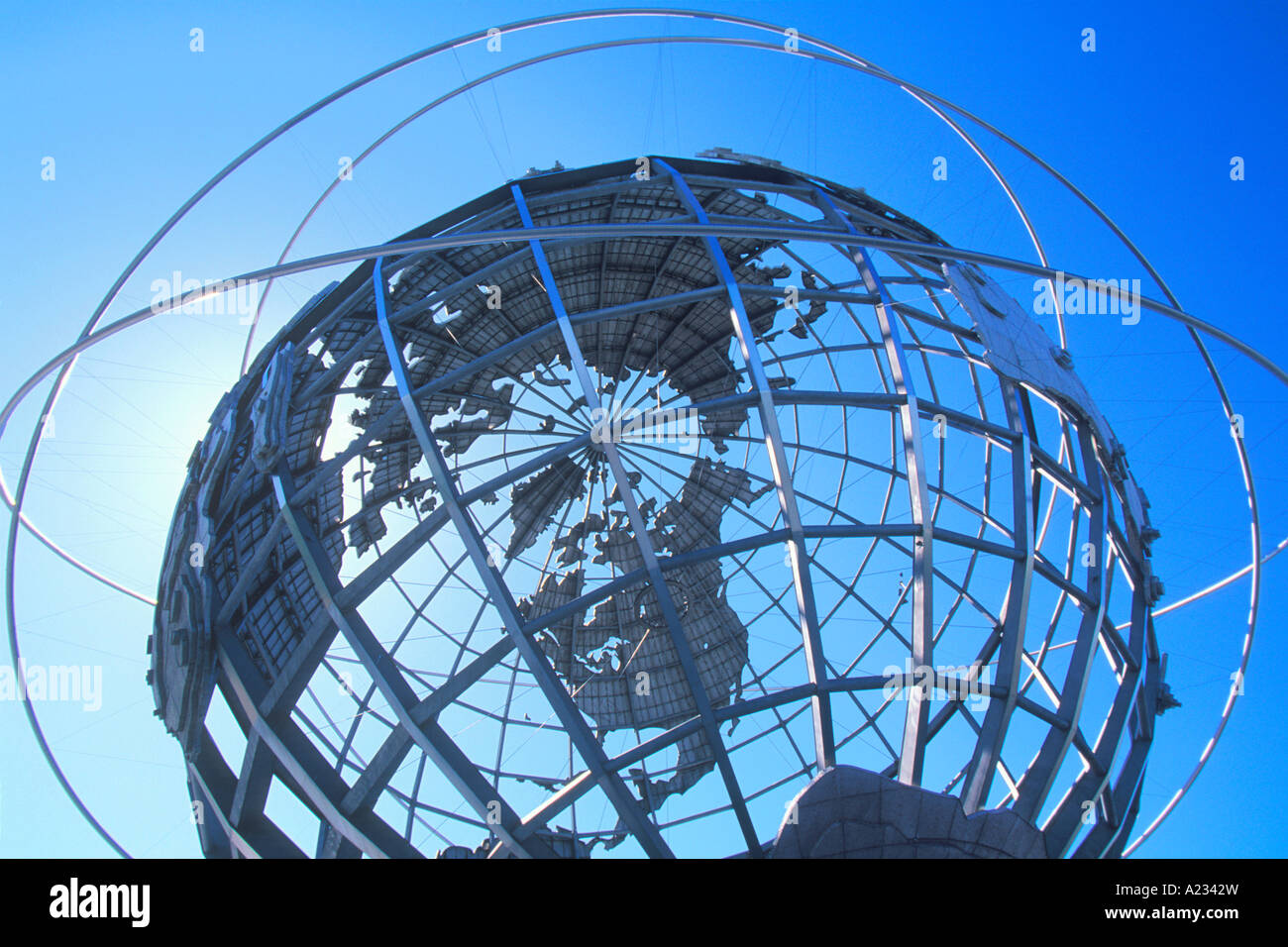 Unisphere globe sculpture in Flushing Meadows Corona Park, Queens ...
