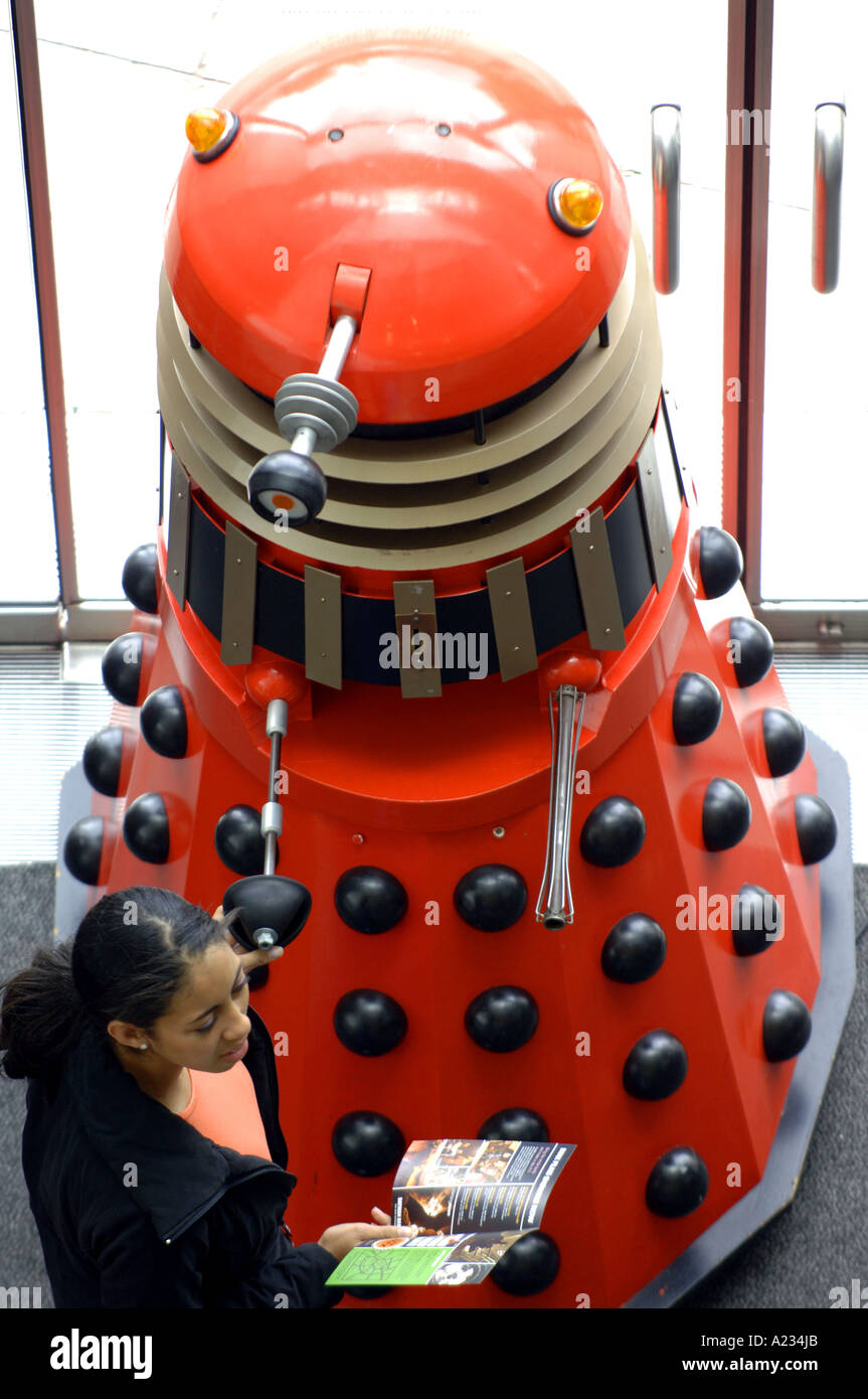 dalek red vertical colour color science fiction sci-fi programme retro ...