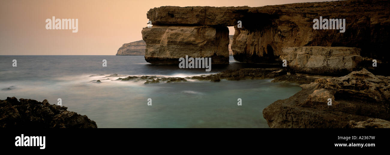 The Azure Window, Dwejra, Gozo, at dusk Stock Photo - Alamy