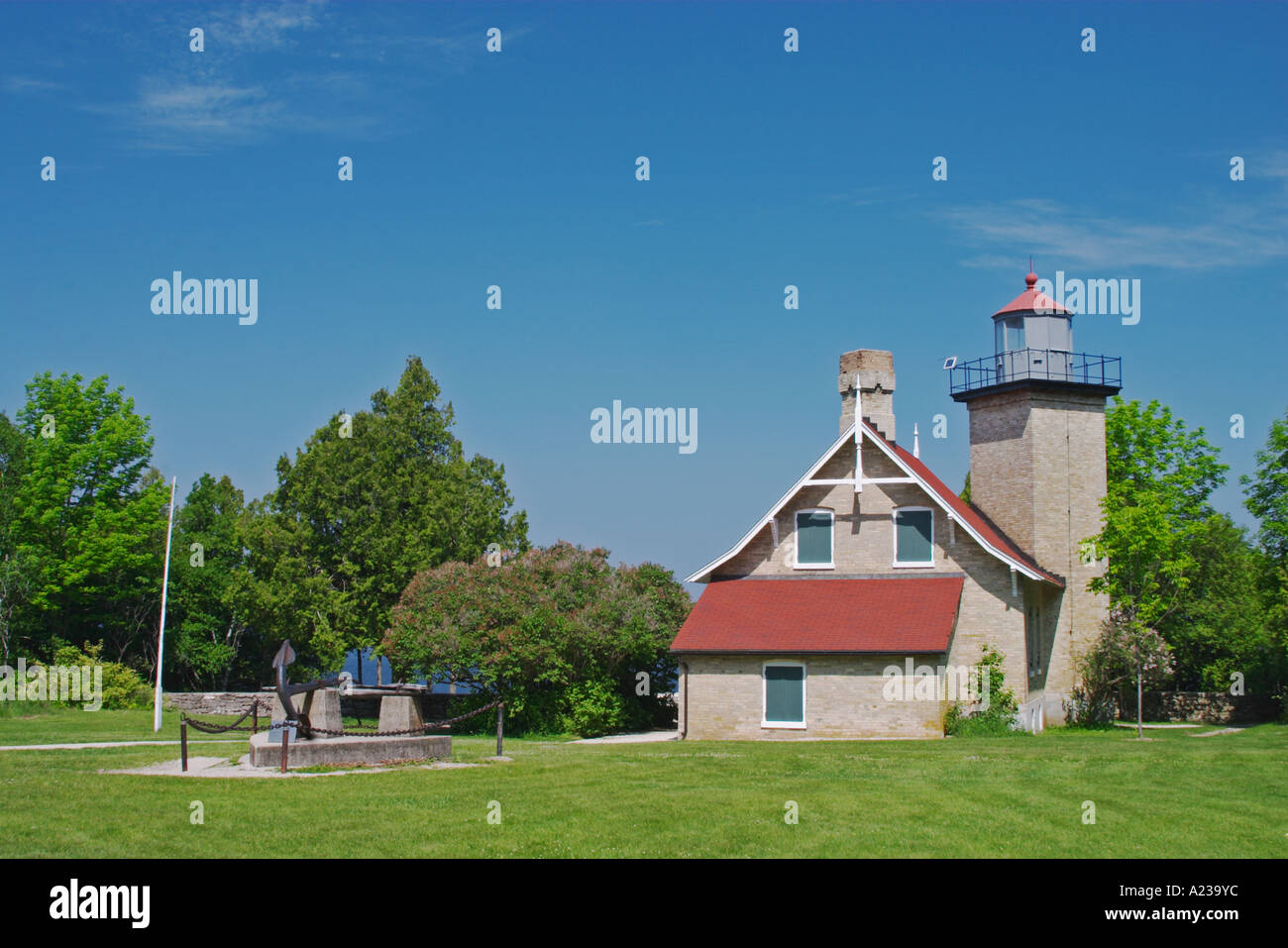 Eagle Bluff Lighthouse in Peninsula State Park Door County Wisconsin ...