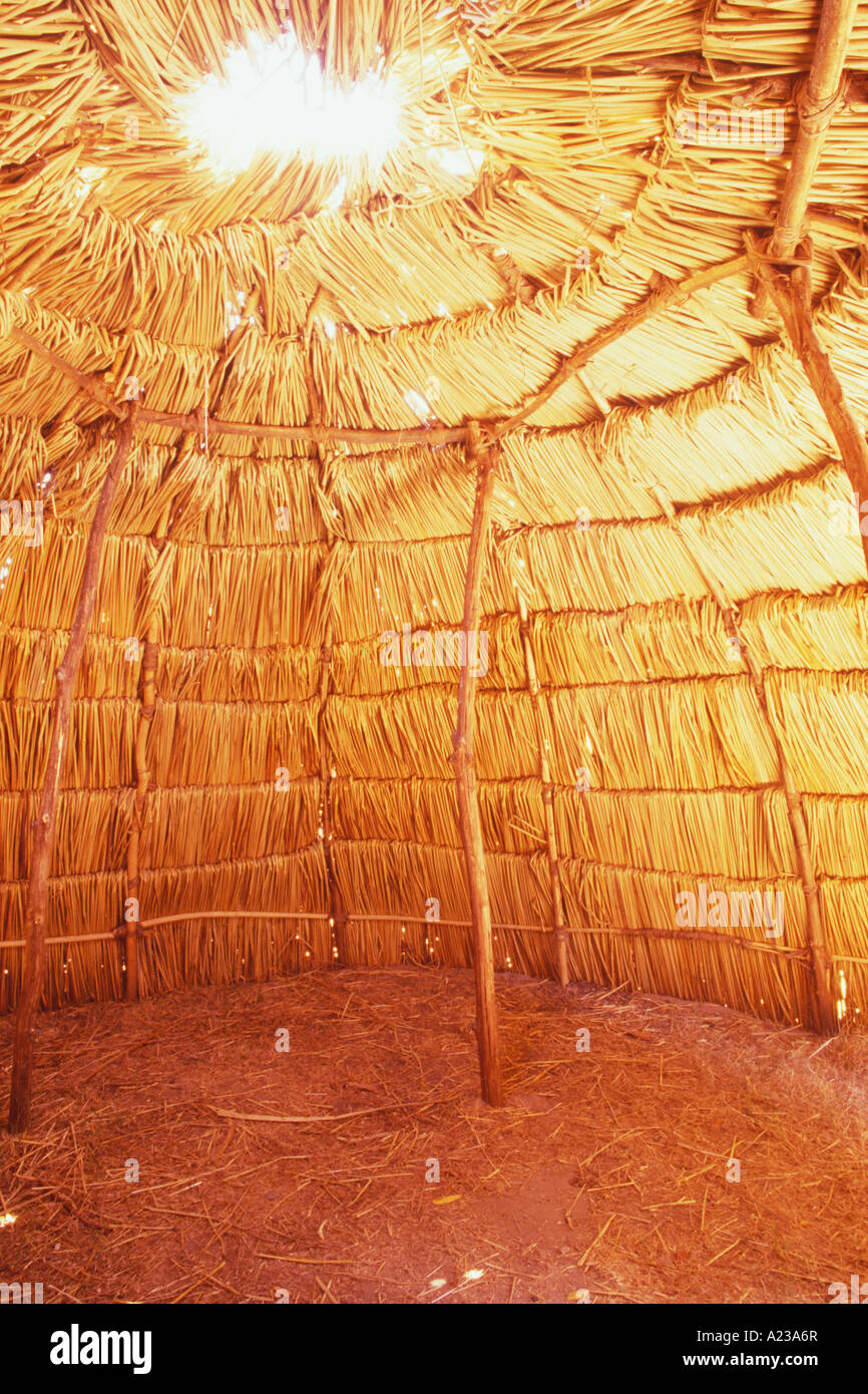 Chumash Indian hut interior made from reeds La Purisima Mission State ...