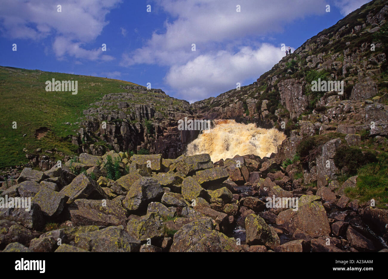 Cauldron Snout waterfall, northern Pennines, England Stock Photo - Alamy