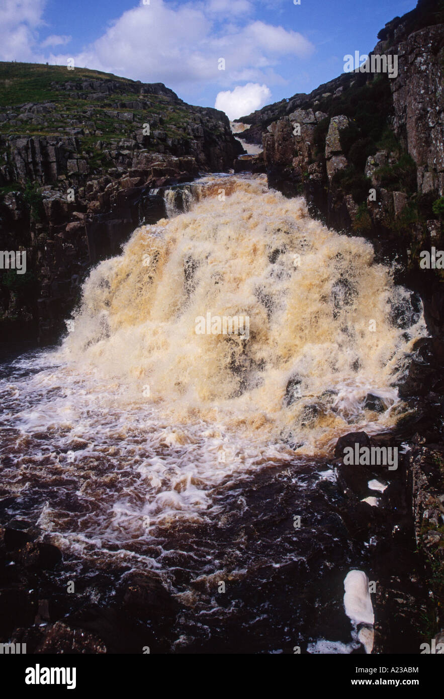 Cauldron Snout waterfall, northern Pennines, England Stock Photo - Alamy