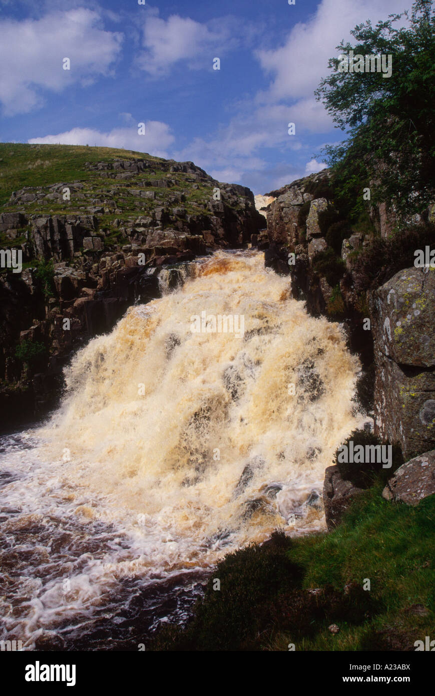 Cauldron Snout waterfall, northern Pennines, England Stock Photo - Alamy