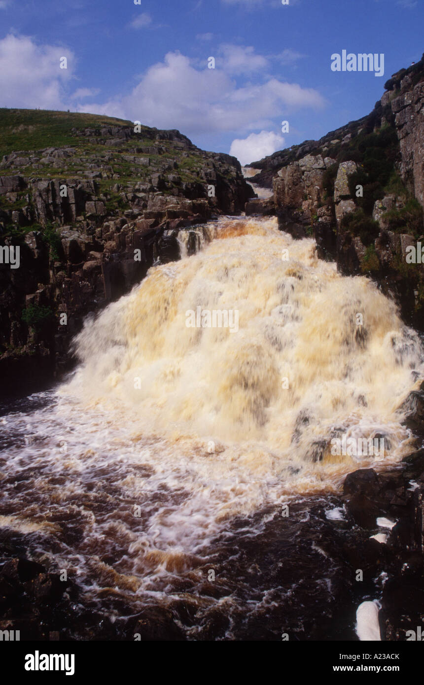 Cauldron Snout waterfall, northern Pennines, England Stock Photo - Alamy