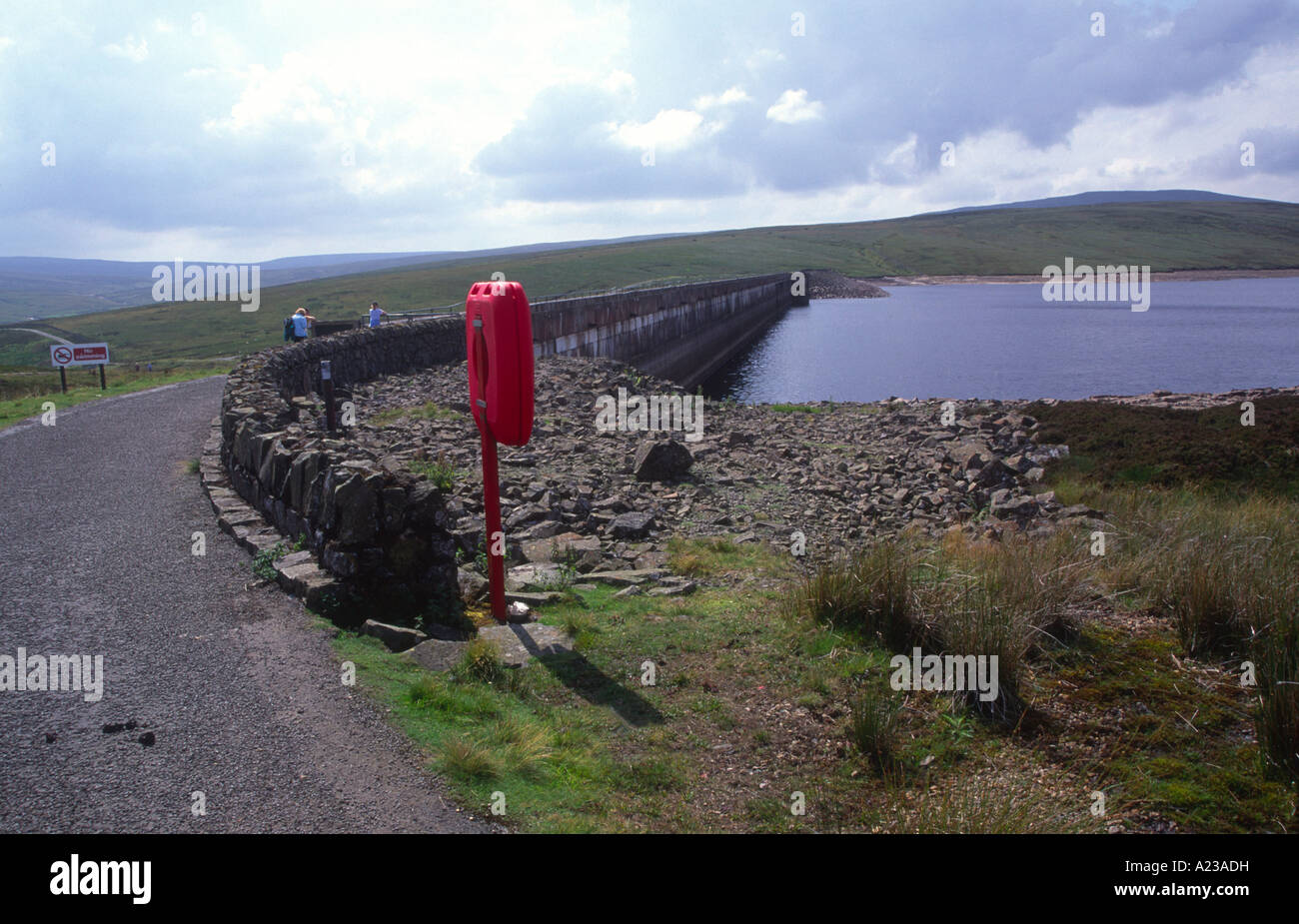 Cow Green reservoir and dam , Upper Teesdale, County Durham, northern ...