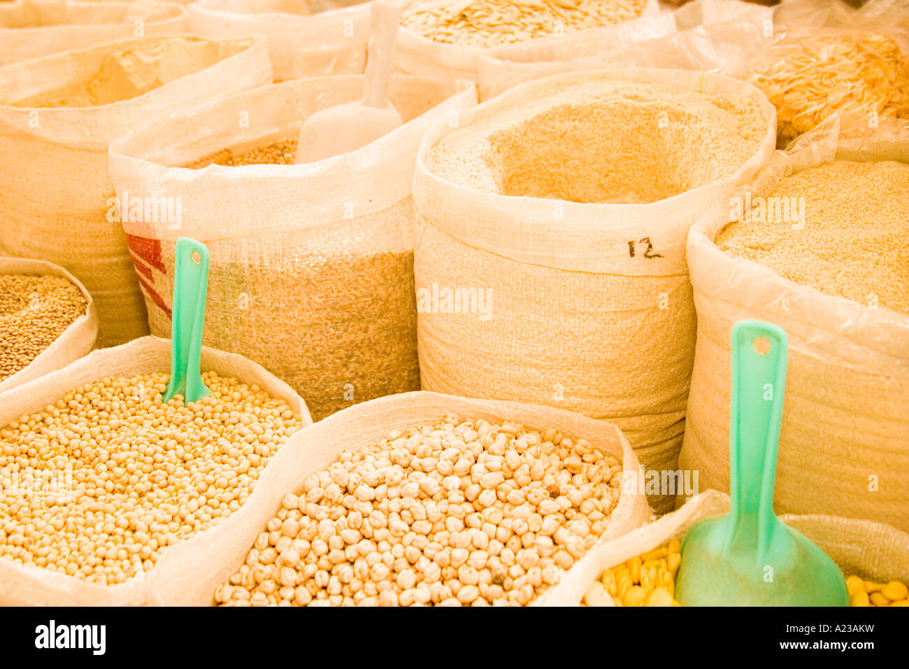 grains for sale at the mercado San Miguel de Allende Mexico Stock Photo ...