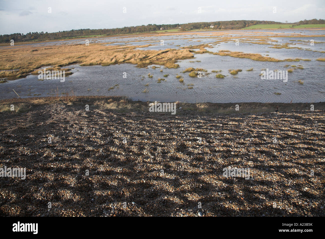 Innundation of Dingle marshes by sea water flooding coastal bar breach ...