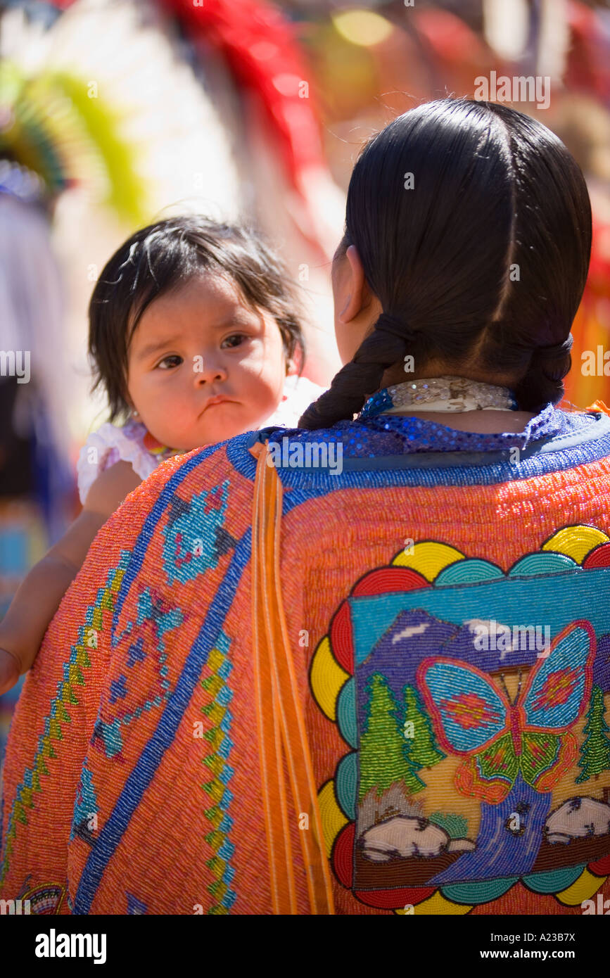 Female Traditional Dancer holding a baby Chumash Inter Tribal Powwow ...