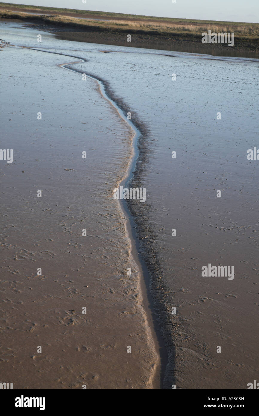 Salt marsh mudflats River Ore Orford Ness Suffolk England Stock Photo ...