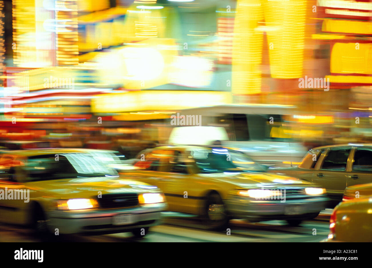 Horizontal taxi on broadway hi-res stock photography and images - Alamy