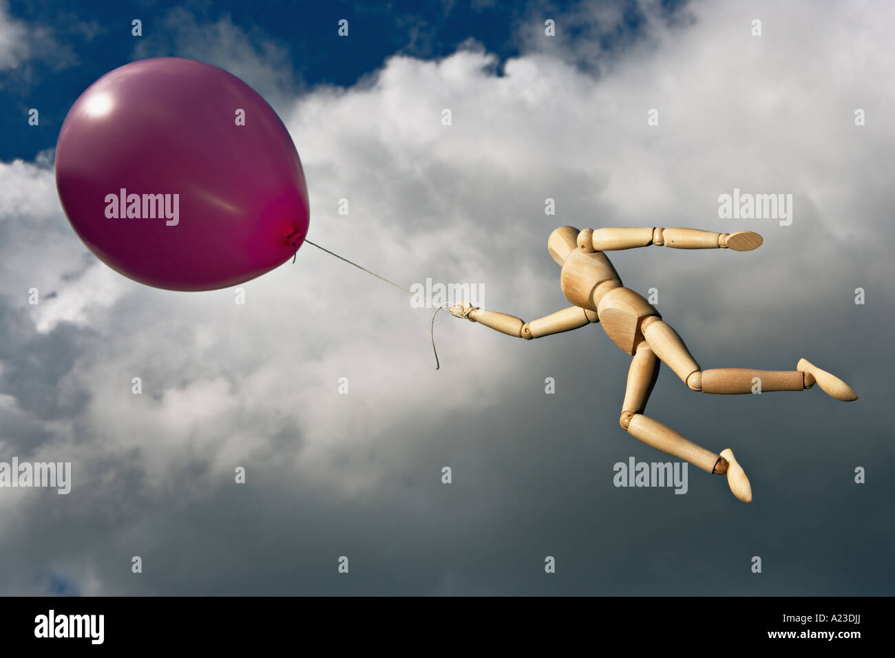 Hot air balloon flies above hi-res stock photography and images - Alamy