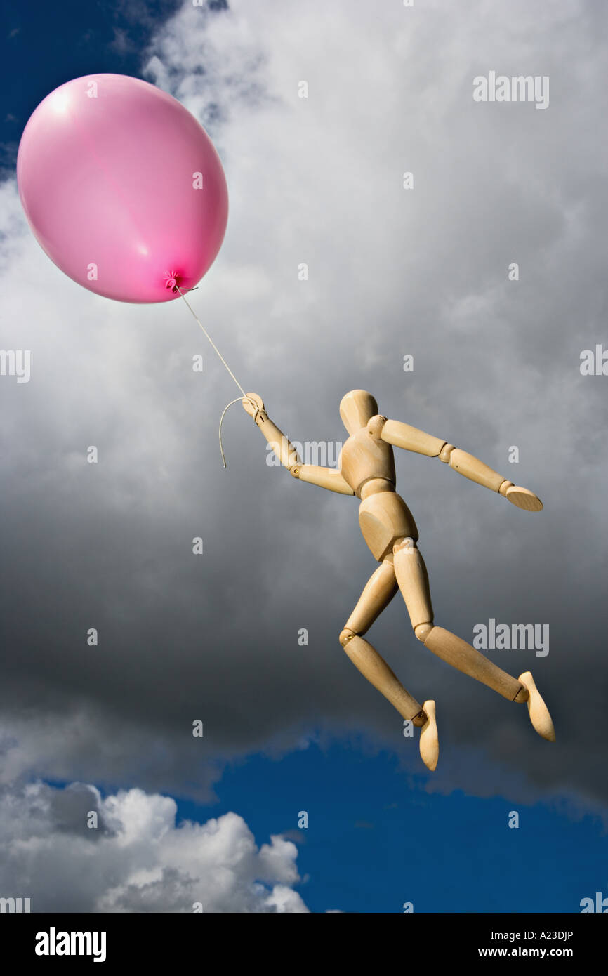 Hot air balloon flies above hi-res stock photography and images - Alamy