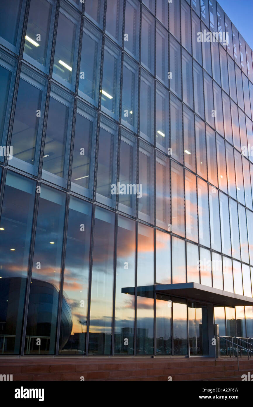 PACIFIC QUAY GLASGOW AND NEW BBC BUILDING GLASGOW SCOTLAND Stock Photo ...