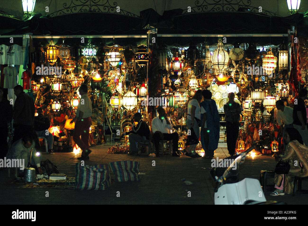 souk selling light fittings Stock Photo - Alamy