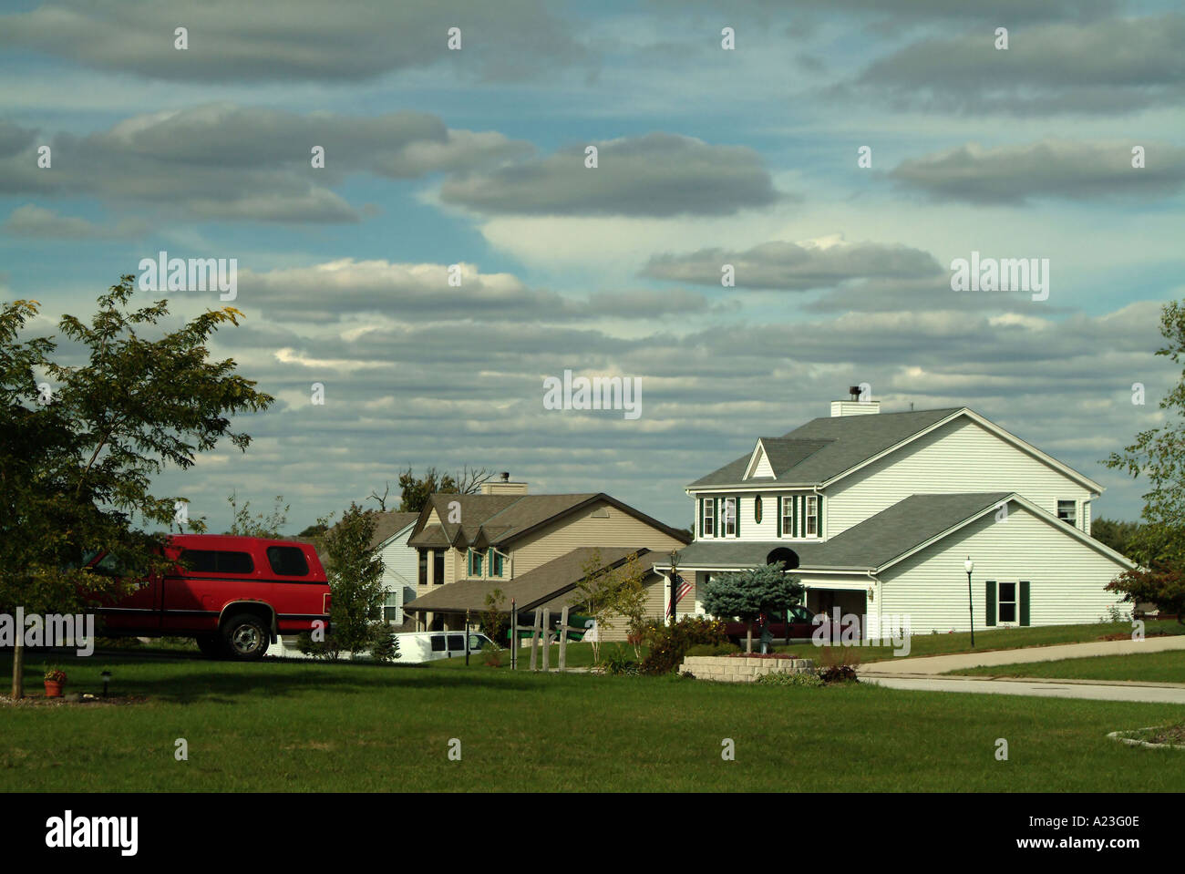 Typical American house and subdivision Stock Photo - Alamy