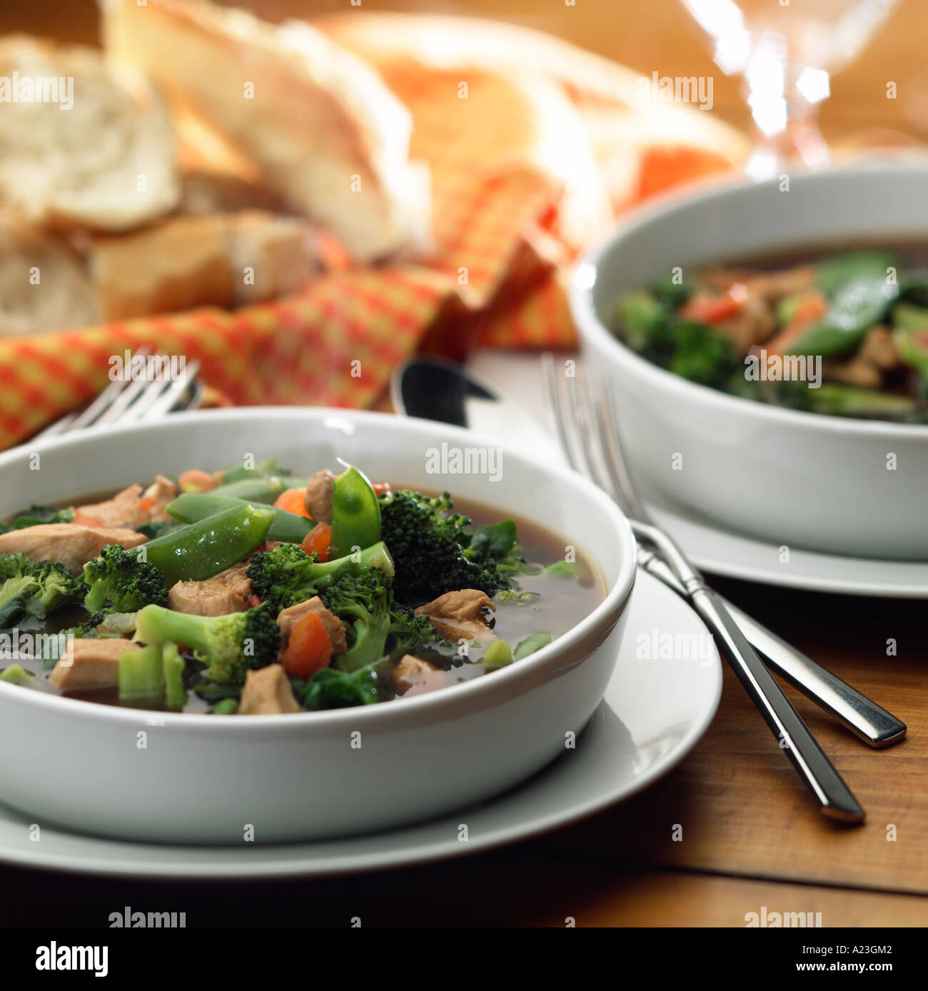 Chicken vegetable broth marmite broccoli tomato spinach sugar snaps ...