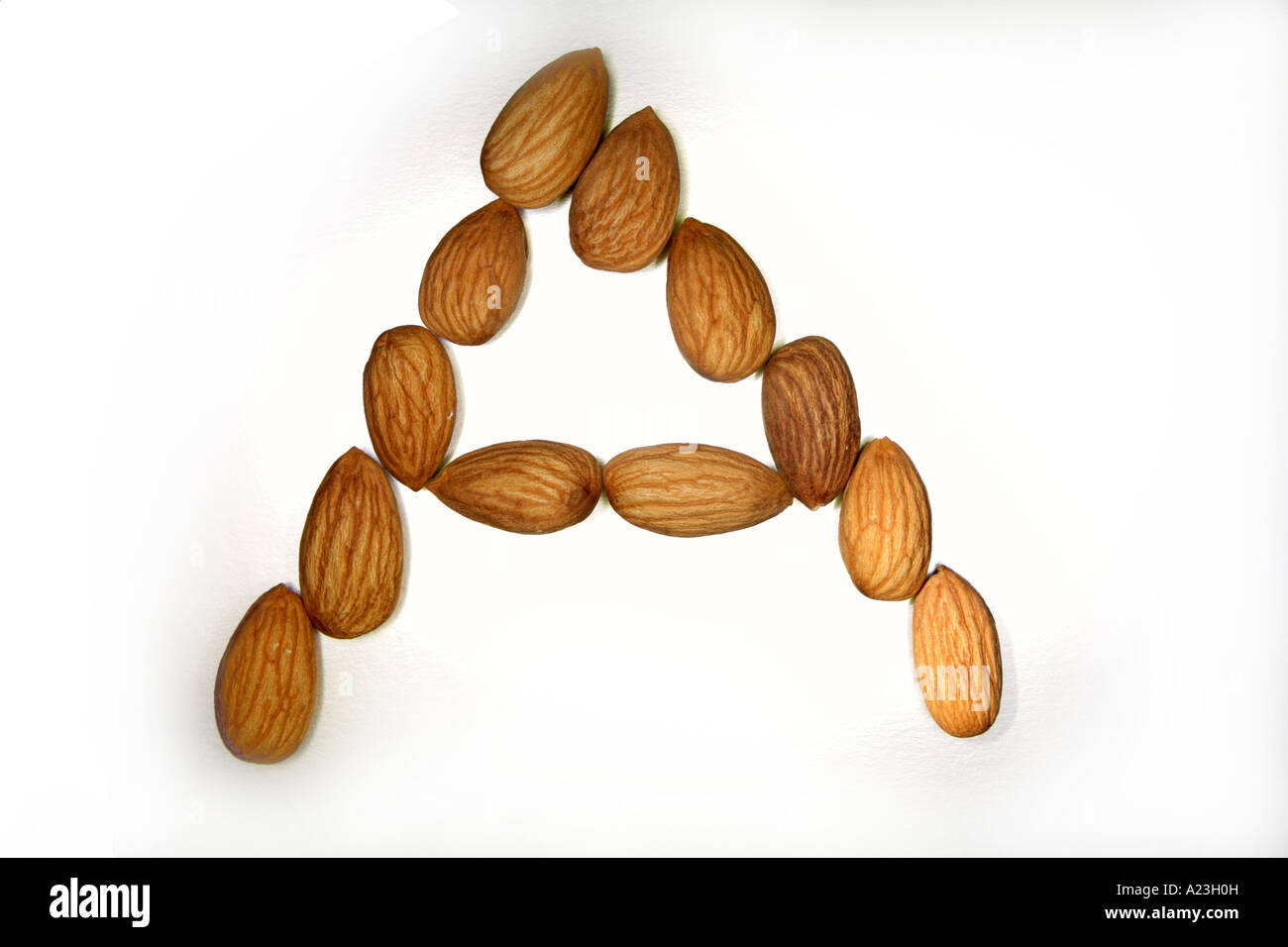 Letter A Almonds Stock Photo - Alamy