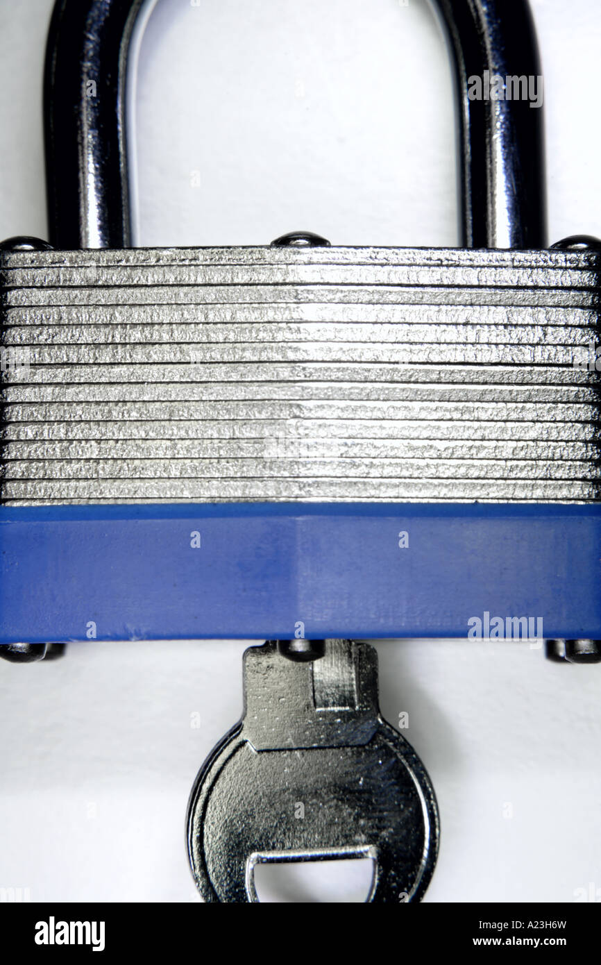 Padlock and key Stock Photo - Alamy