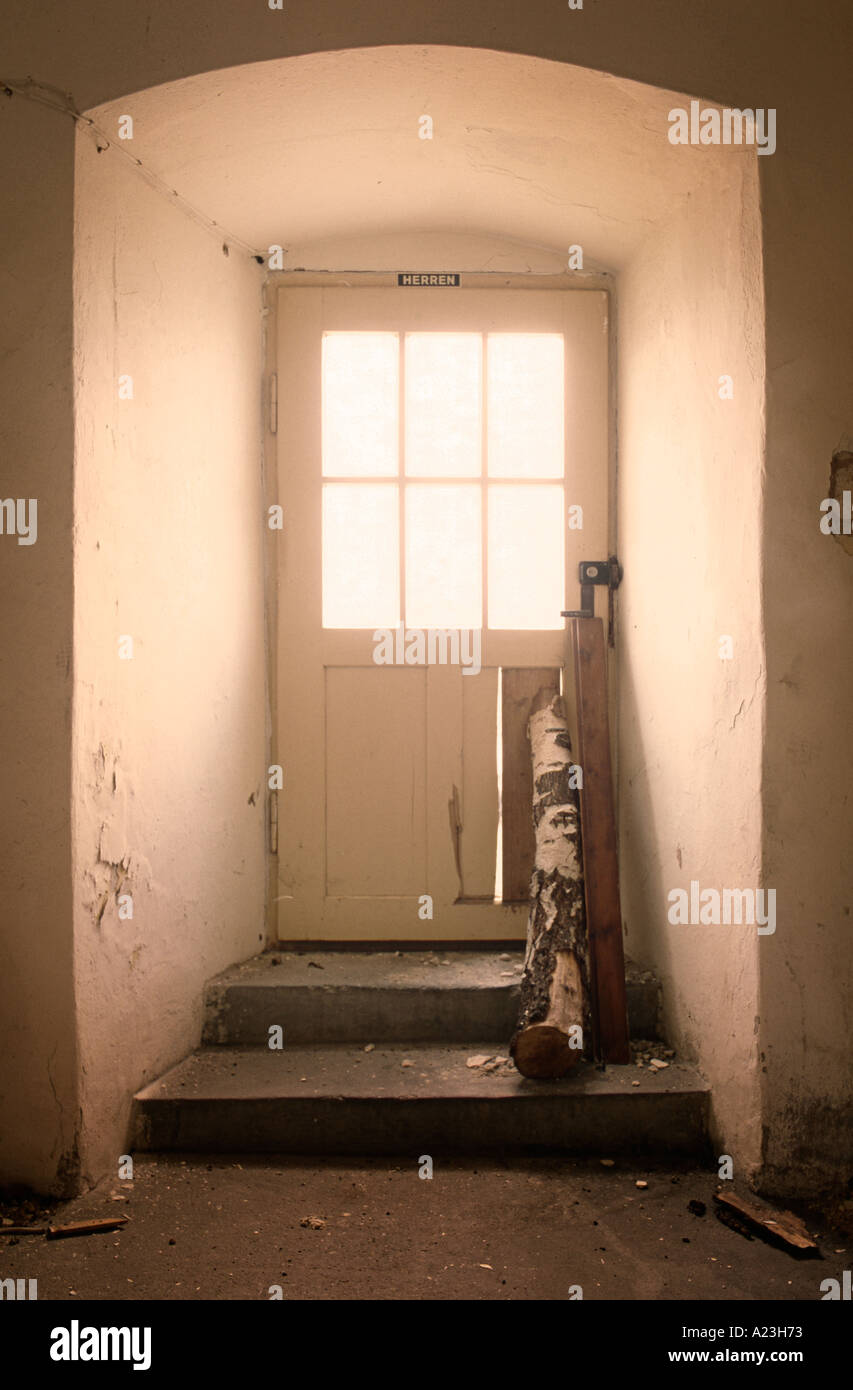 blocked doorway with wooden door in abandoned house Stock Photo - Alamy
