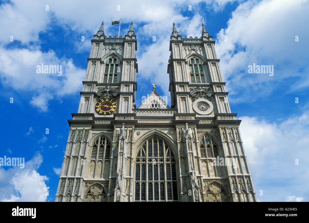Front facade of Westminster Abbey City of London England UK GB EU ...