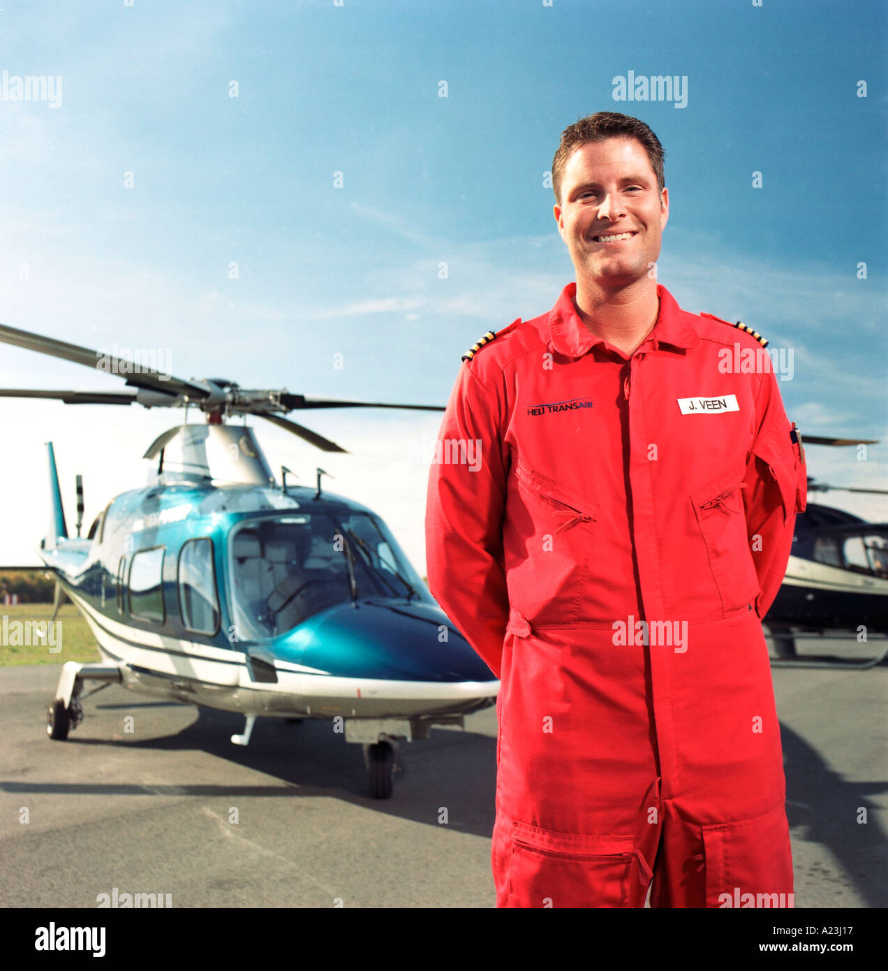 Helicopters with pilot Stock Photo - Alamy