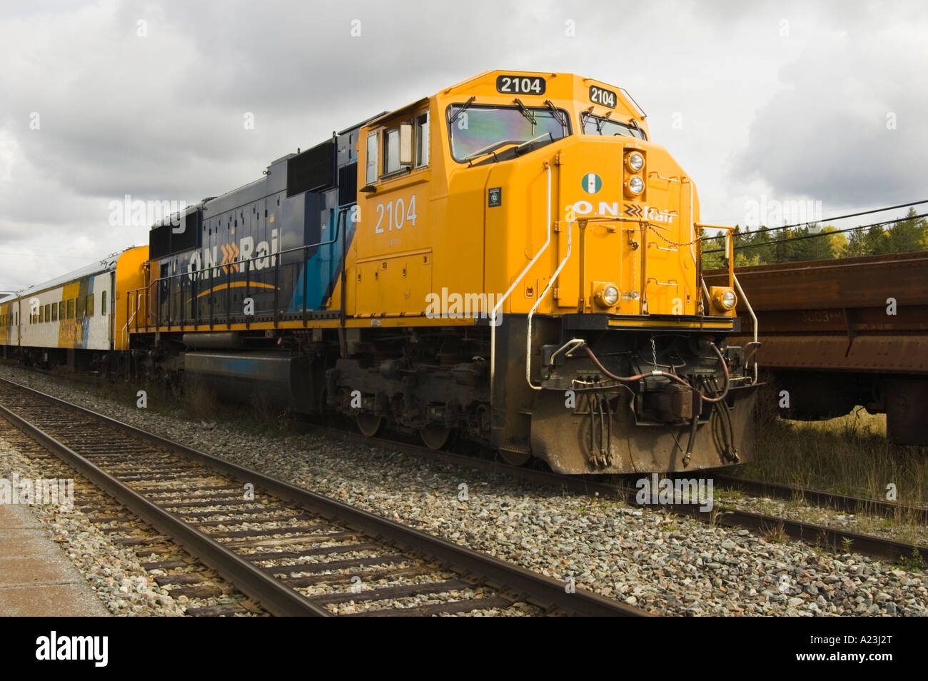 Northern Ontario Railroad main engine Stock Photo - Alamy
