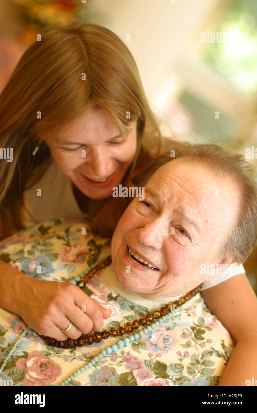 Care Carer Elderly Face Smiling Portrait High Resolution Stock ...