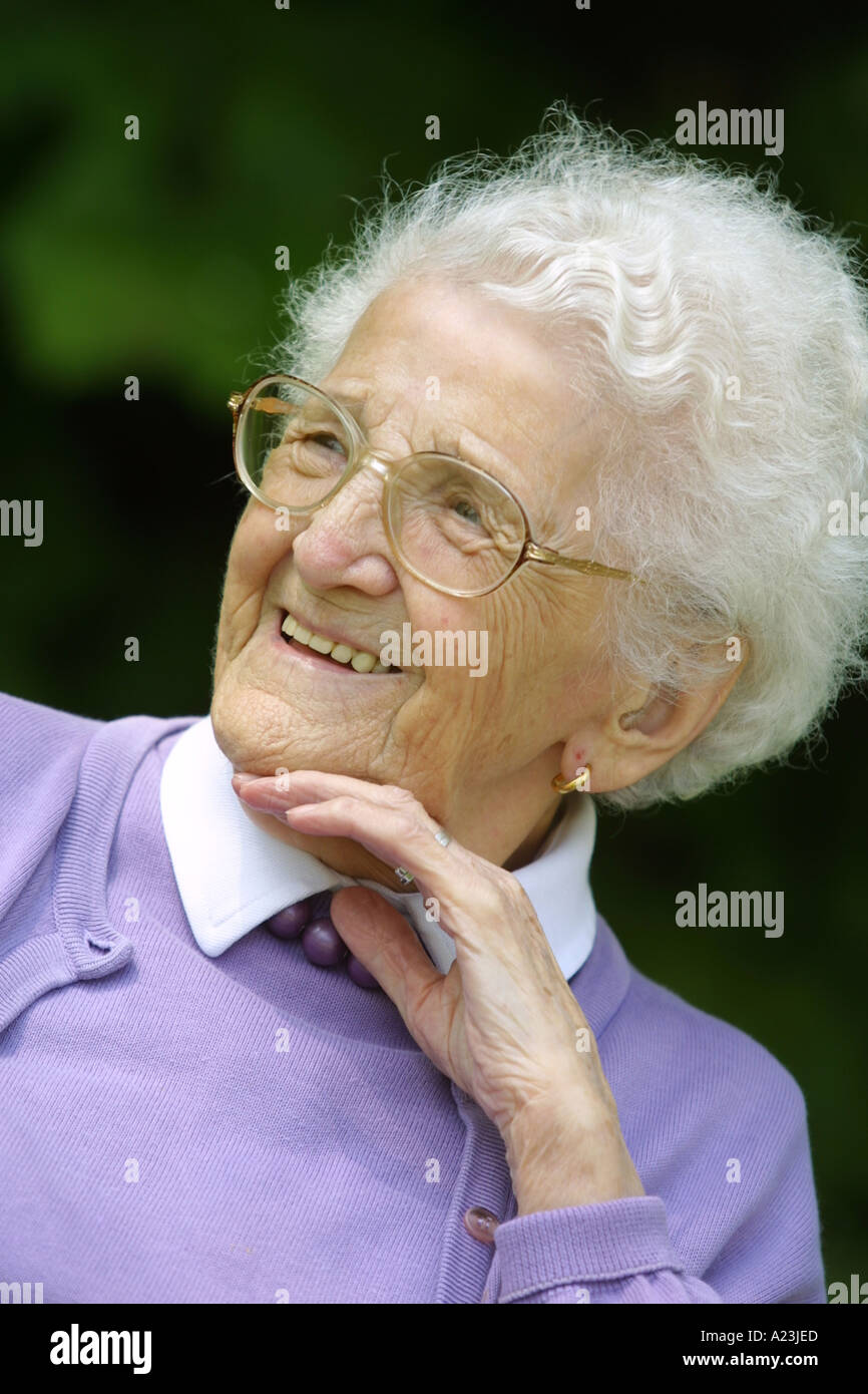 portrait of an old Lady Stock Photo - Alamy