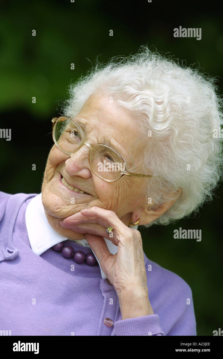 portrait of an old Lady Stock Photo - Alamy