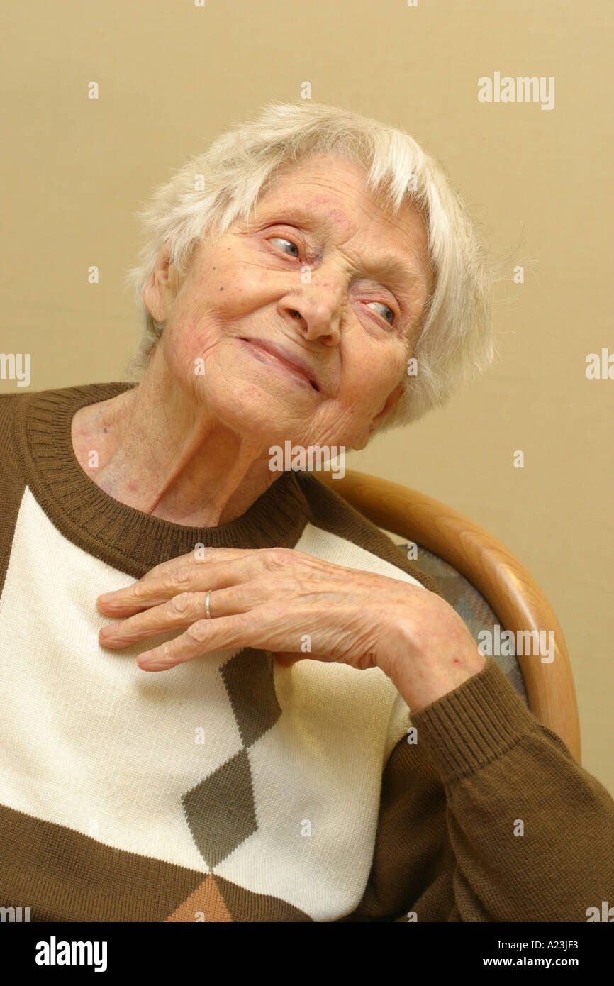 portrait of an old Lady Stock Photo - Alamy