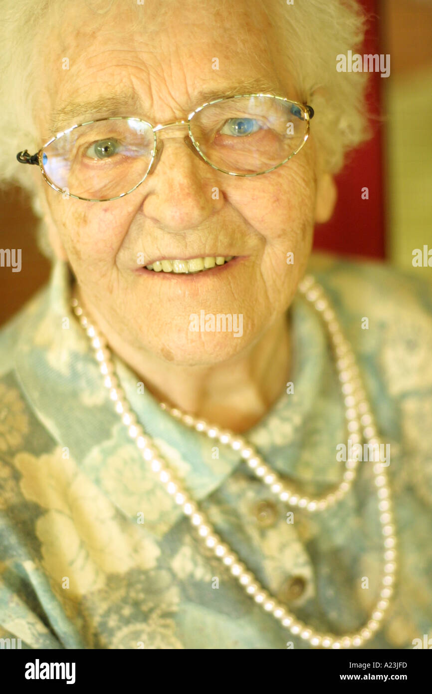 portrait of an old Lady Stock Photo - Alamy