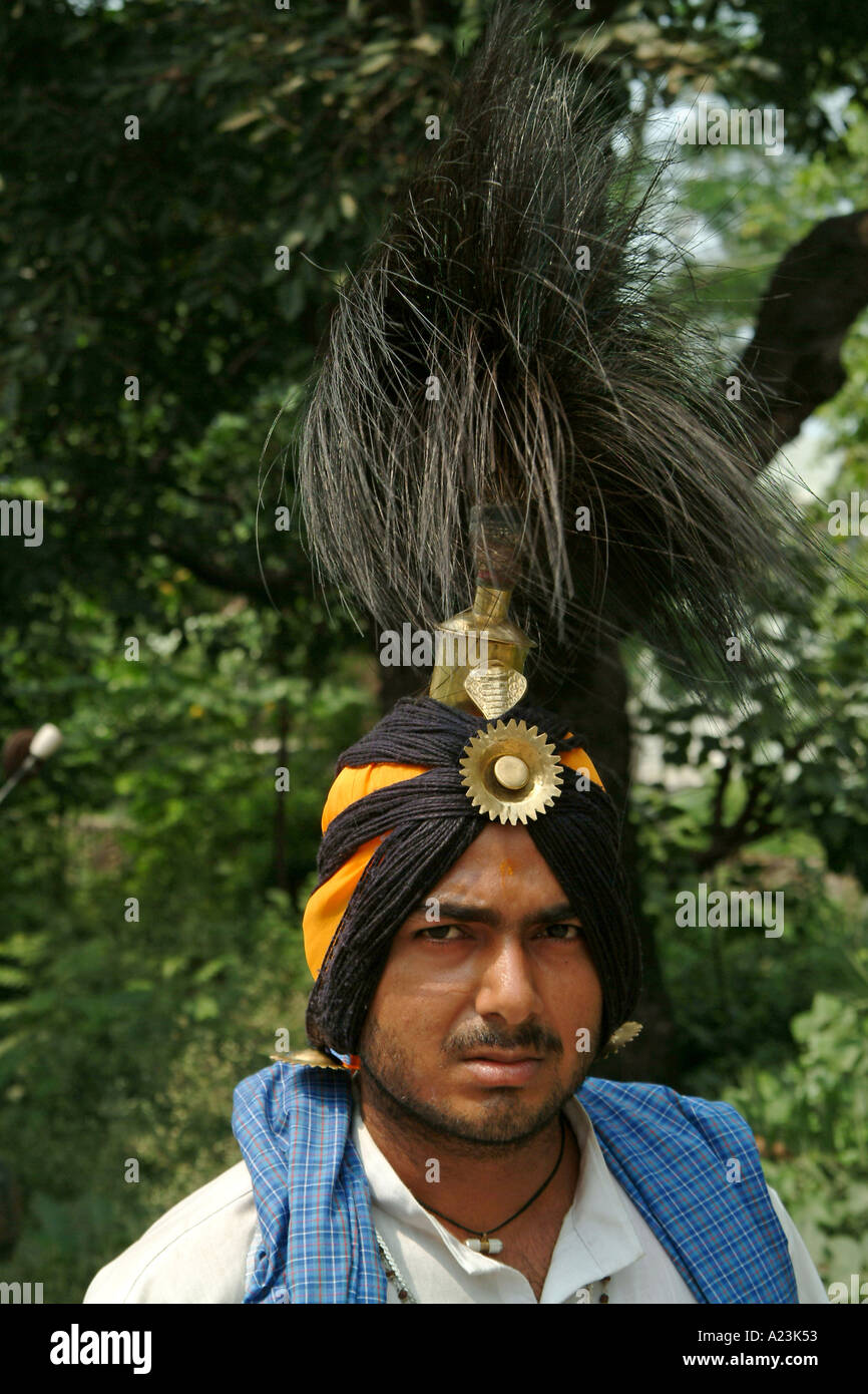 A man from hindu sect in traditional dress and head gear Stock Photo ...