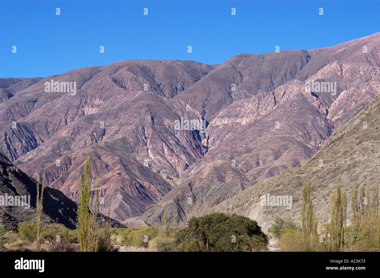 Purmamarca coloured mountains in quebrada de humahuaca Jujuy Province ...