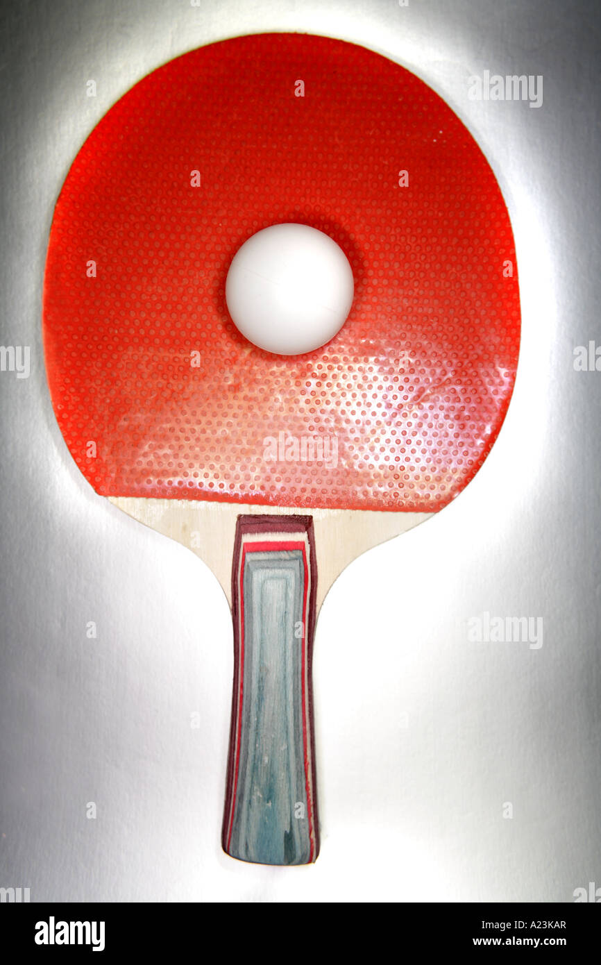Table tennis bat and ball Stock Photo - Alamy