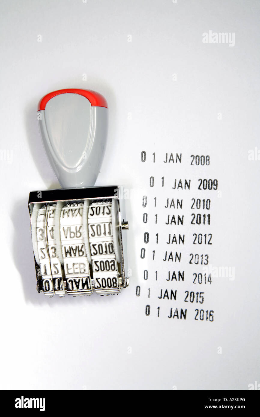 Rubber stamp for dates hi-res stock photography and images - Alamy