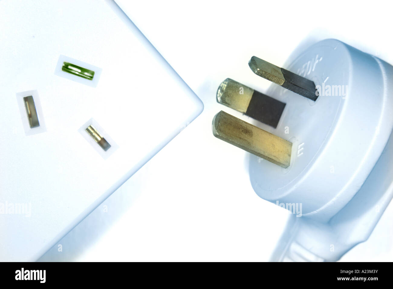 Electrical plug and powerboard Stock Photo - Alamy