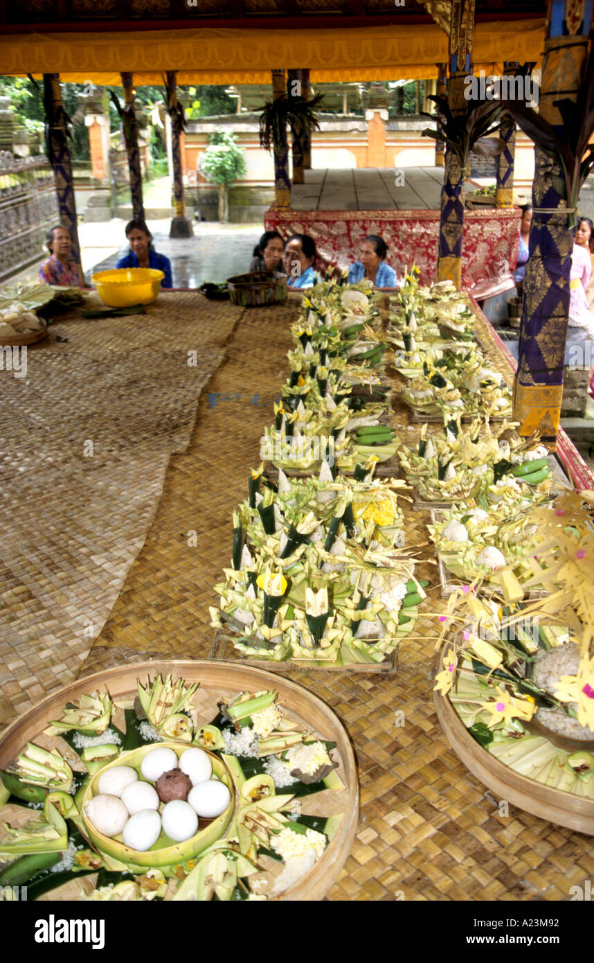 Temple offerings made by local people for temple festival days in ...