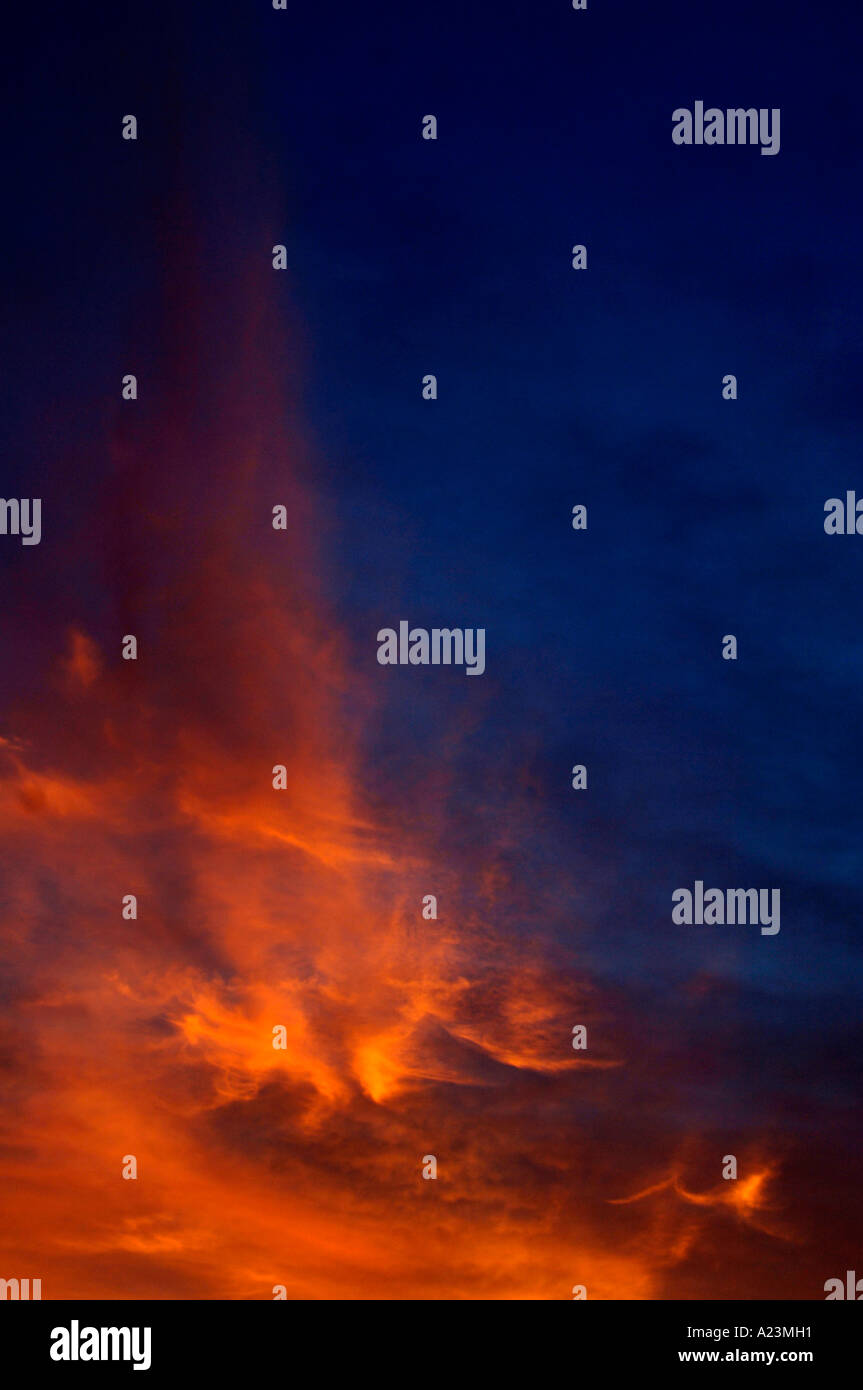 Dramatic Red Sky Stock Photo - Alamy