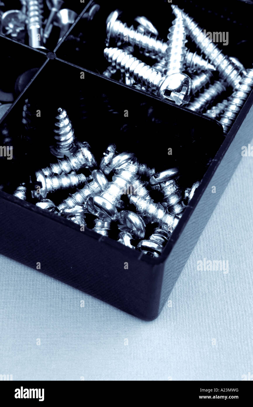 Assortment of screws Stock Photo - Alamy