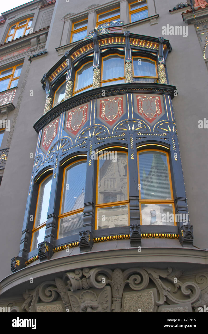 Window in Jewish Quarter of Prague Czech Republic Stock Photo - Alamy