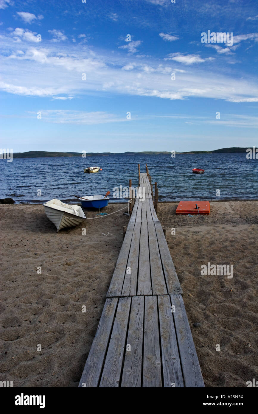 A pontoon on the east coast of Sweden, Höga Kusten (The High Coast ...