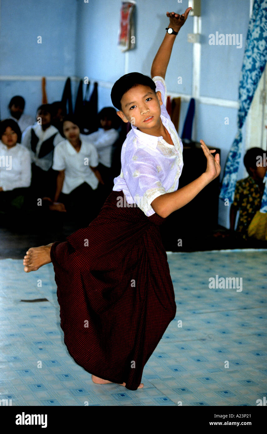 Boy pupil shows off his classical dancing at the National dance academy ...