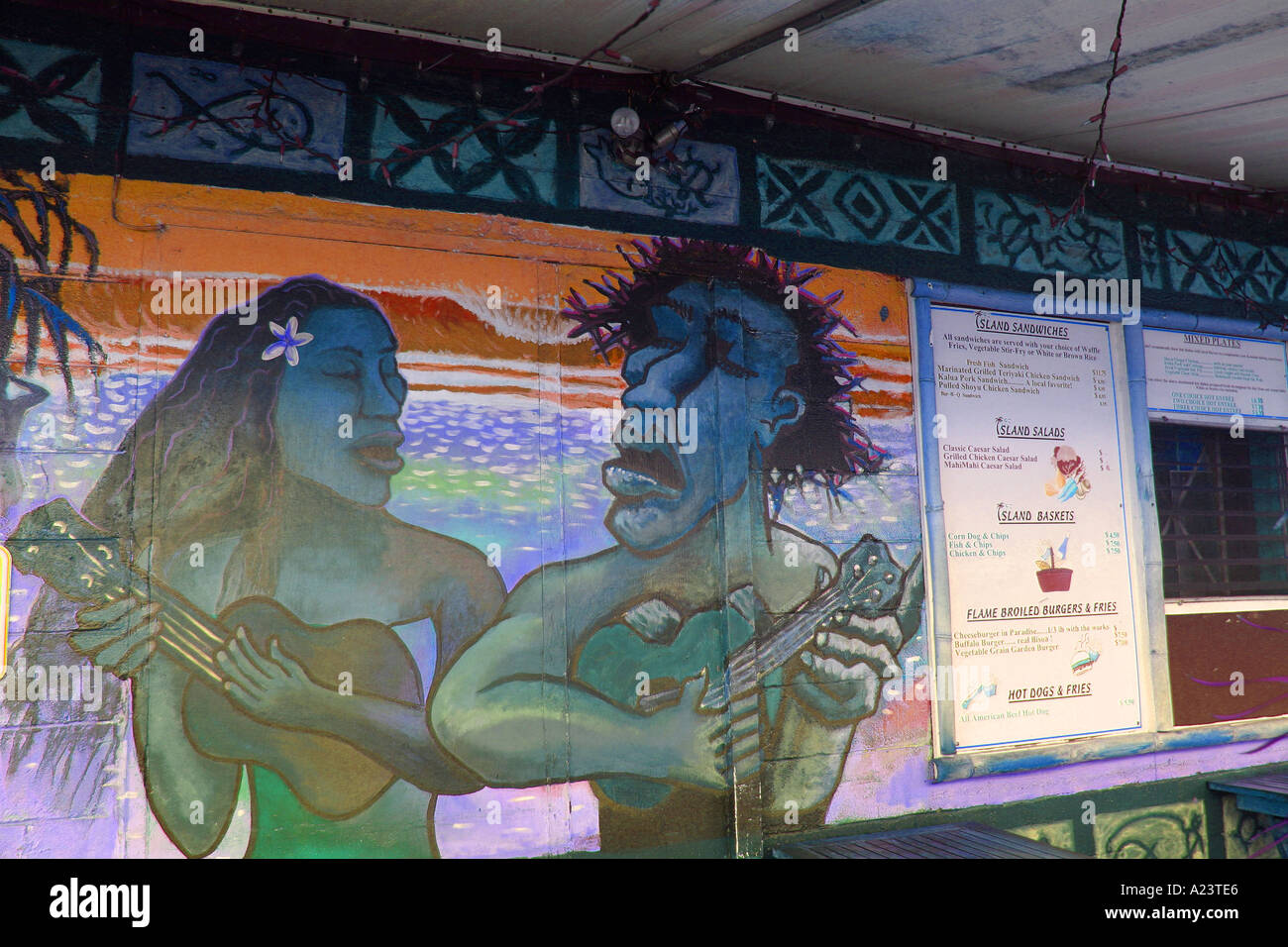 Mural Hanalei Kauai Stock Photo - Alamy