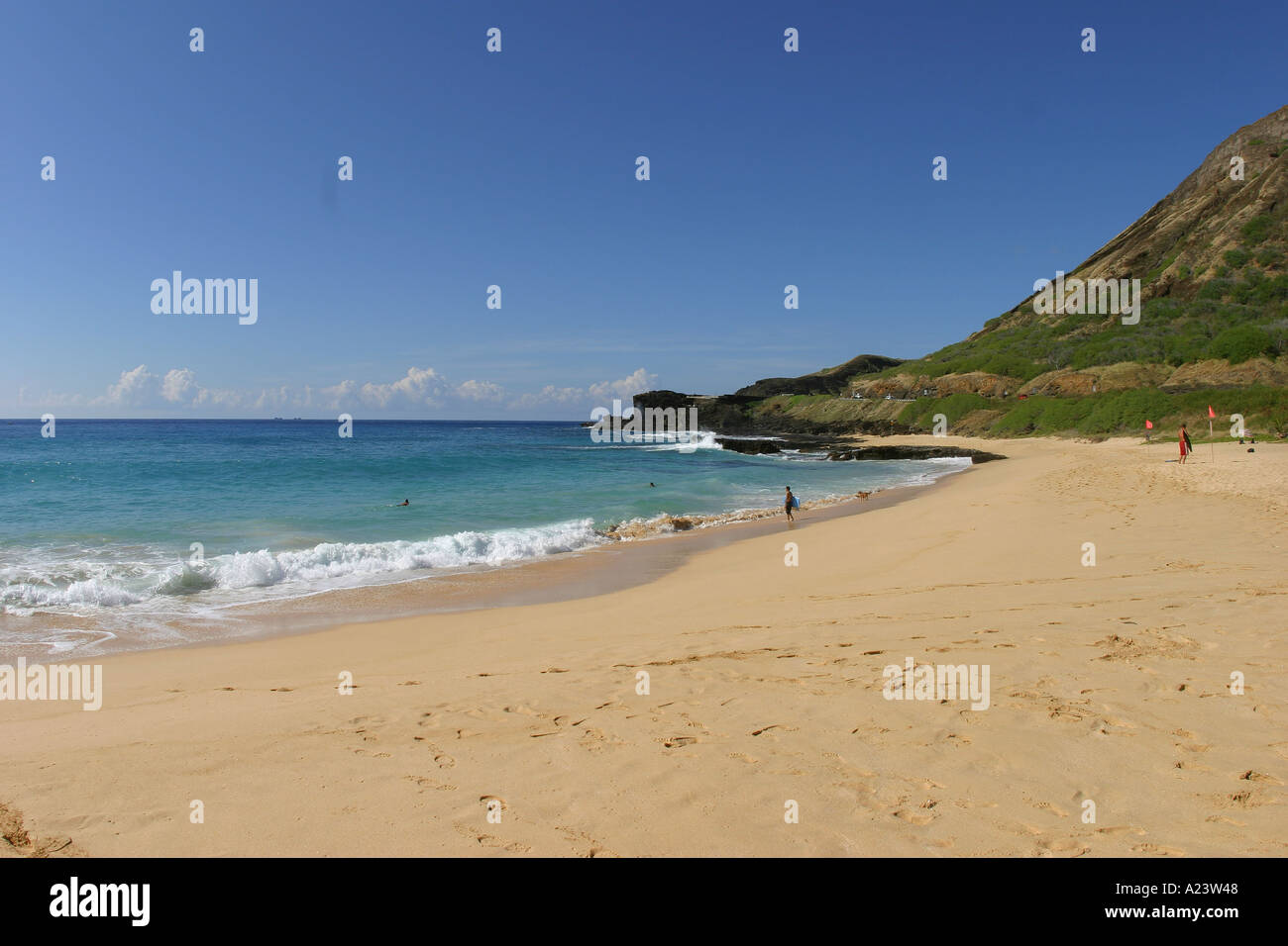 Sandy Beach Oahu Hawaii Stock Photo - Alamy