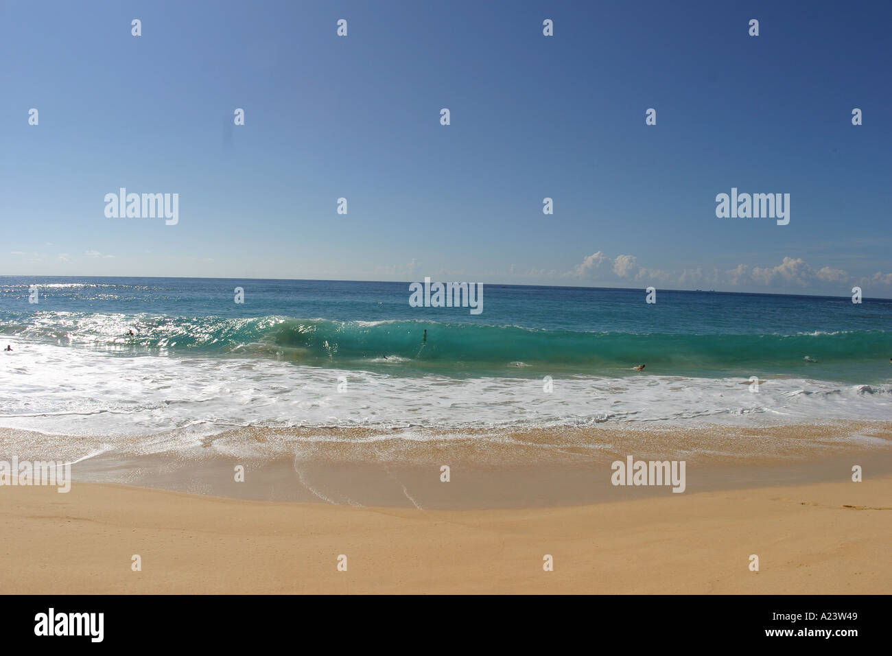 Sandy Beach Oahu Hawaii Stock Photo - Alamy