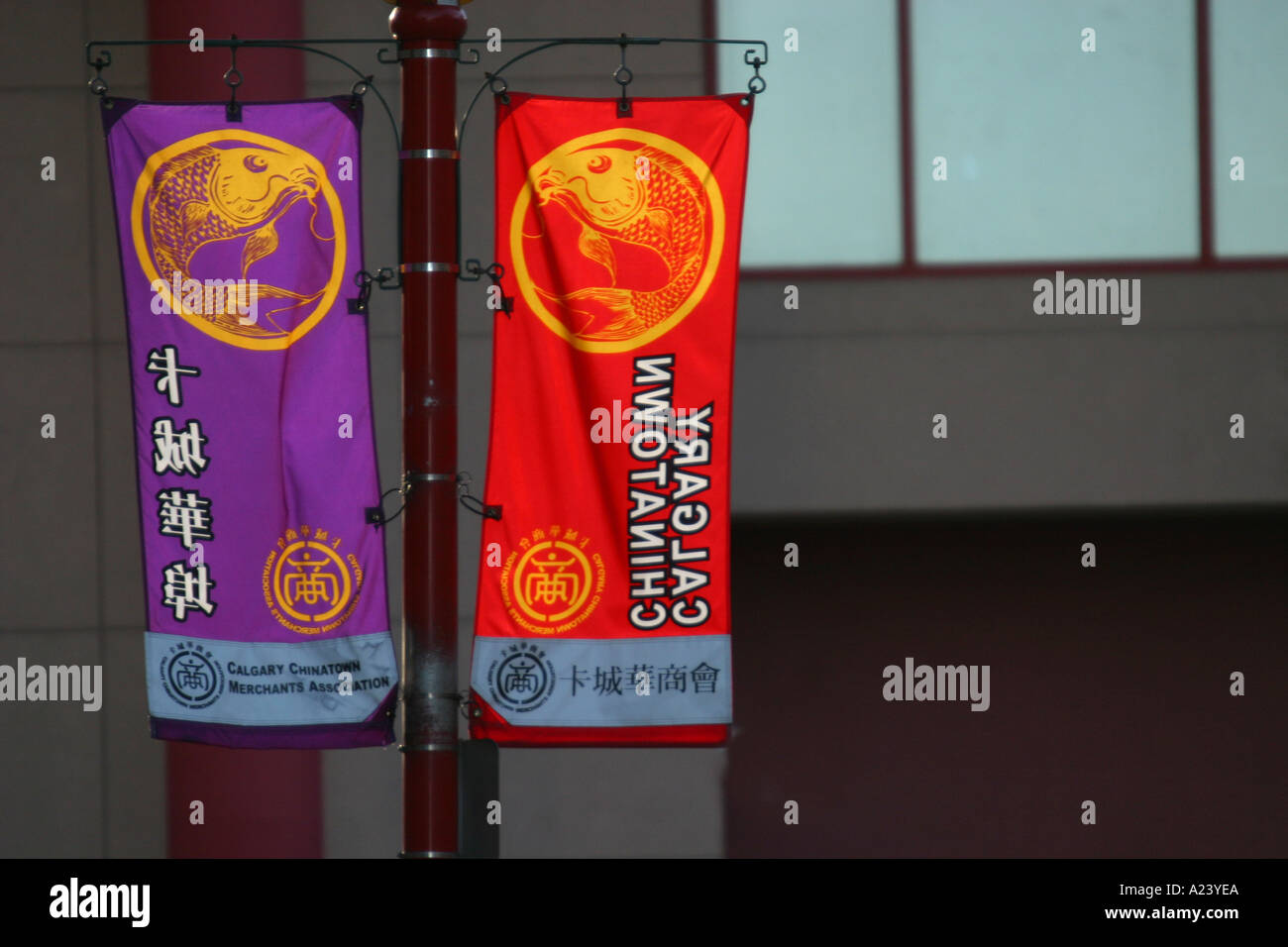 Two oriental flags Stock Photo - Alamy