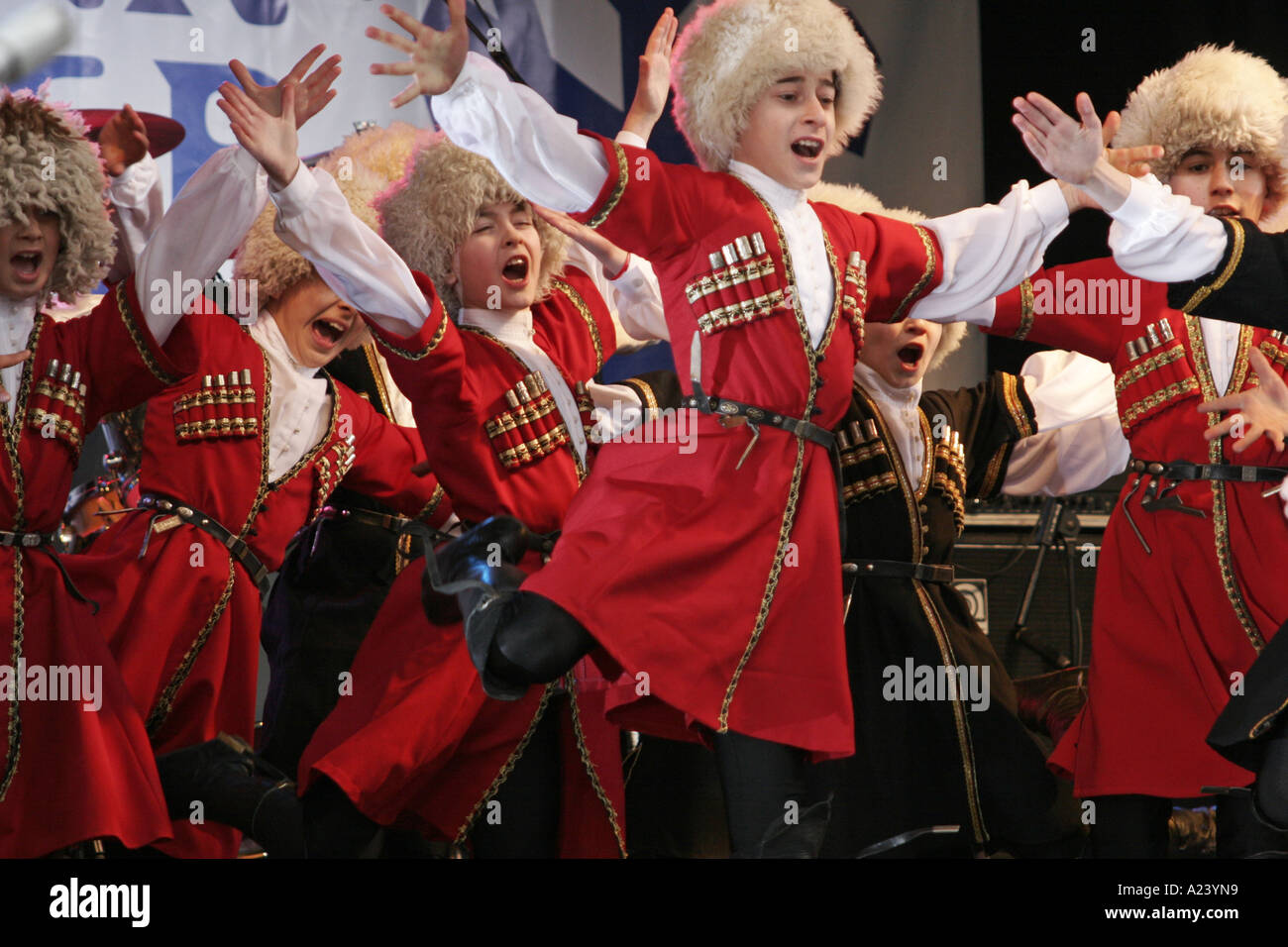 Malenkiy Jigit at the Russian Winter Festival in London UK Stock Photo ...
