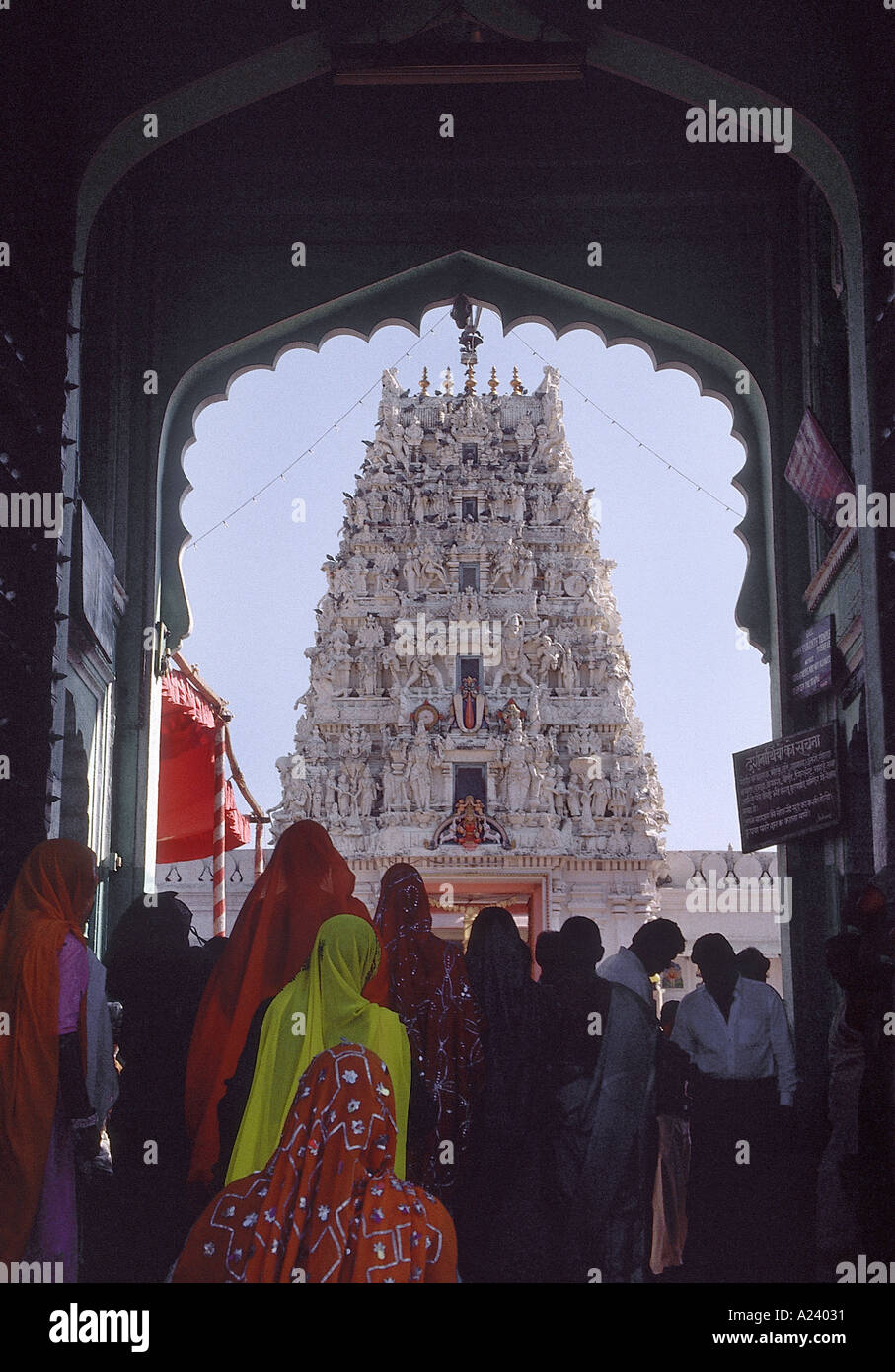 Entrance to the Brahma Temple, built in the 14th century. Pushkar ...