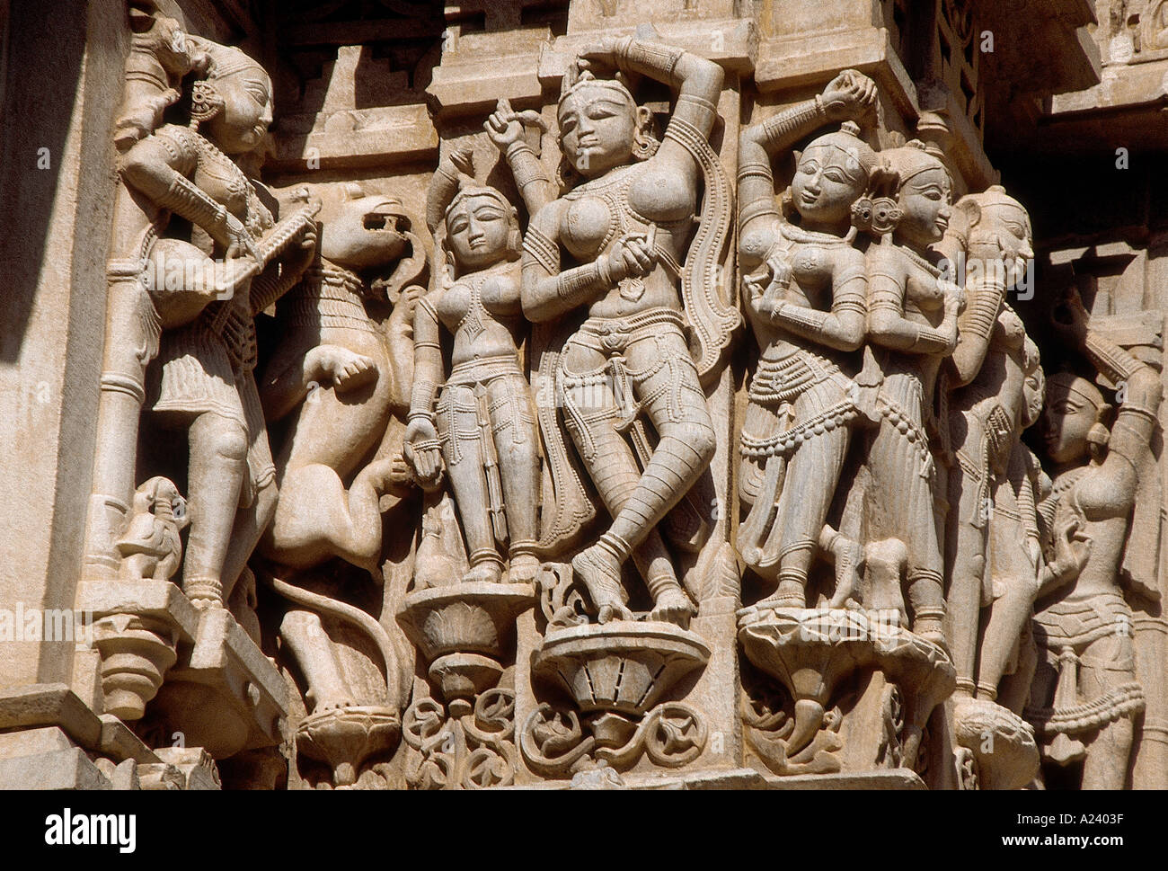 Closeup of the walls of Jagdish Mandir, the temple of Jagannath Rai ...